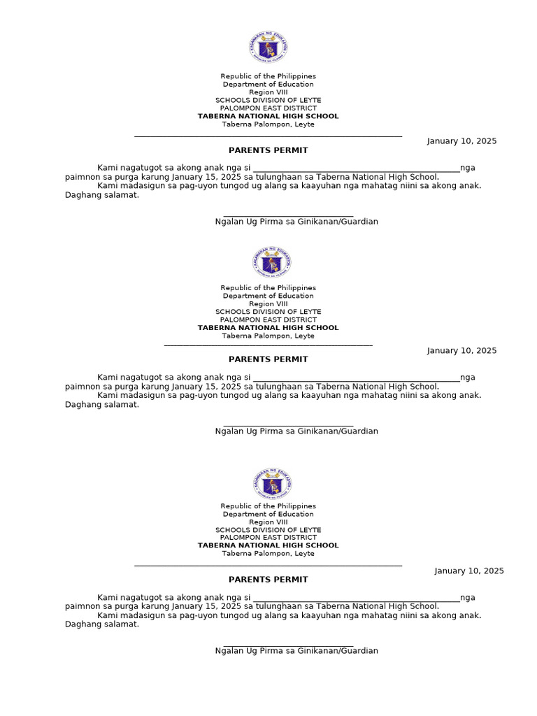 Deworming Permit | PDF