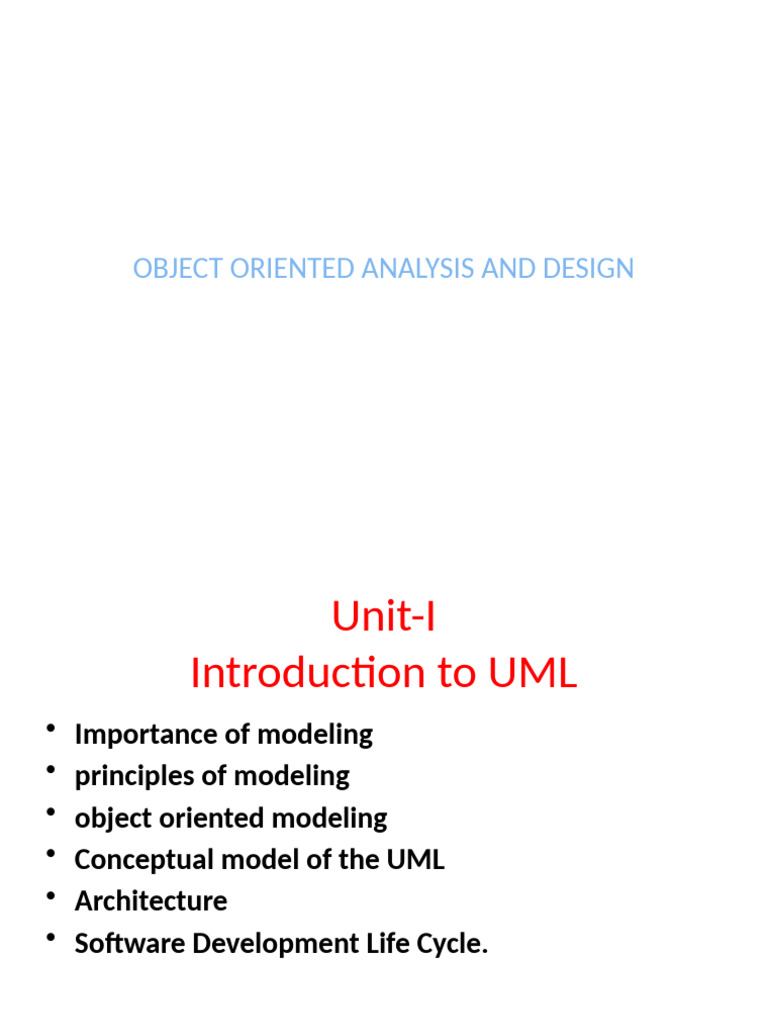 Unit I | PDF | Unified Modeling Language | Class (Computer Programming)