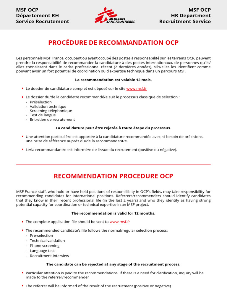OCP Candidate Recommendation Process | PDF | Business