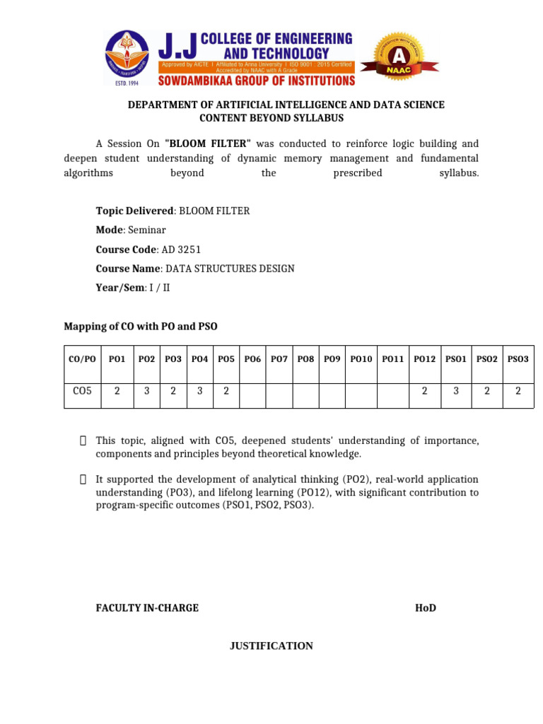CBS Justification 2024-2025 | PDF | Computer Data | Computing