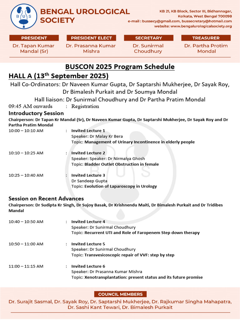 BUSCON 2025 Program Overview | PDF | Medical Specialties ...
