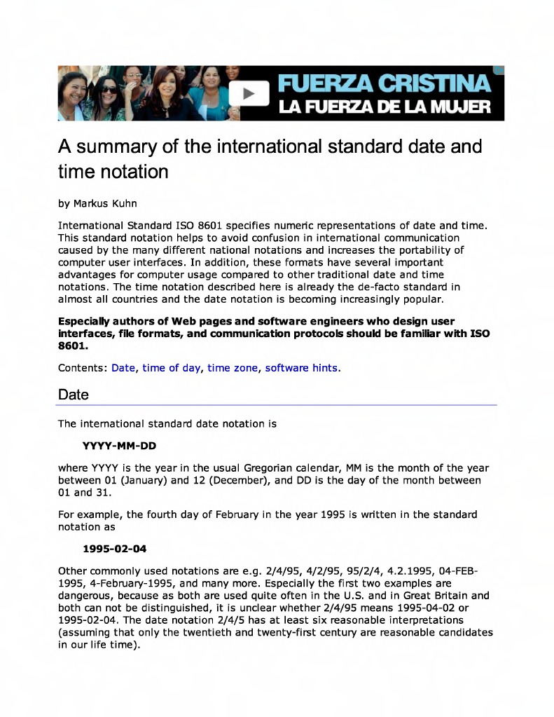 Norma-Iso 8601 Standard Date and Time Anotation | PDF