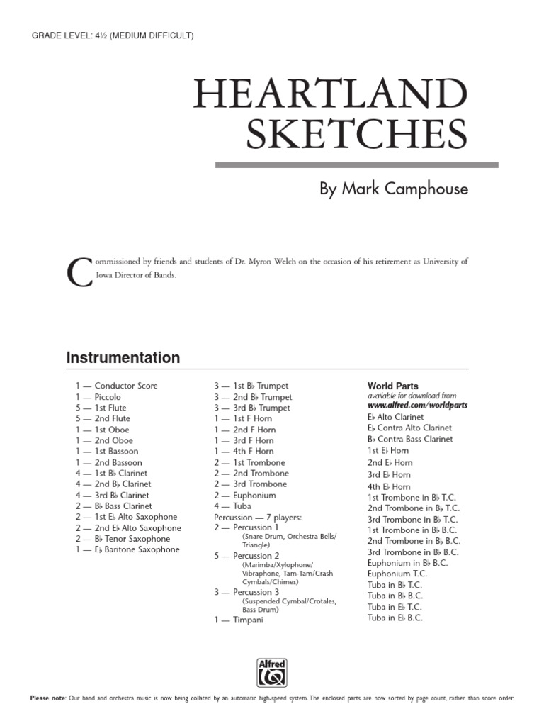 Heartland Sketches - Mark Camphouse | PDF | Trombone | French Horn