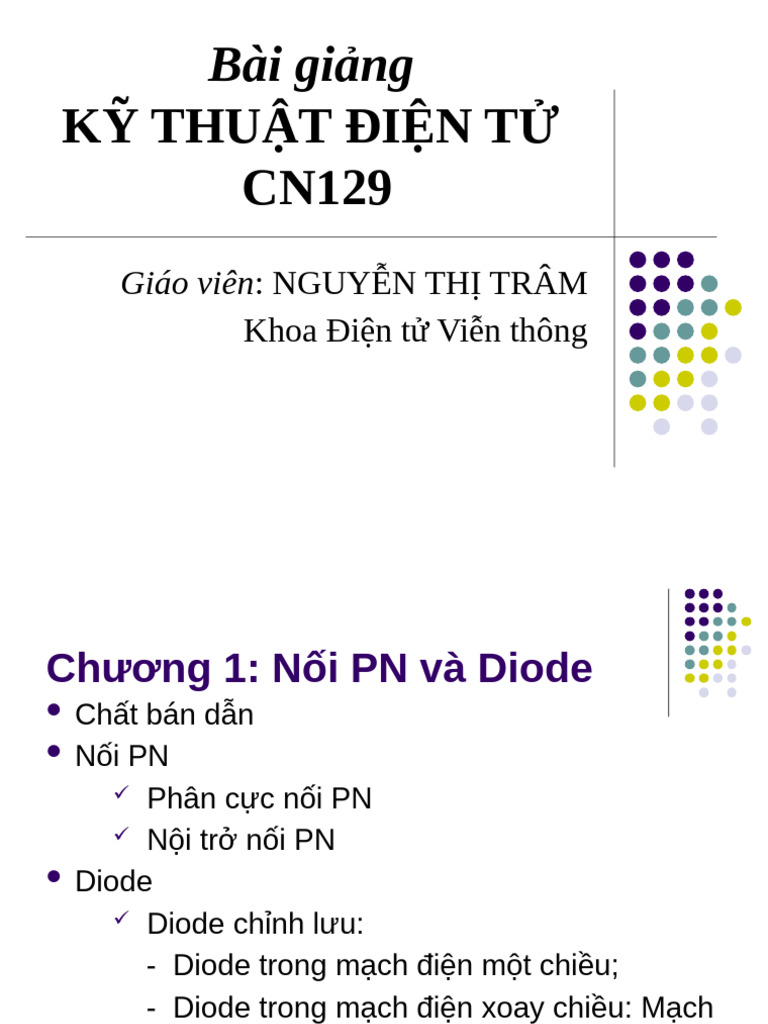 Chapter 1_Diode Va Ung Dung | PDF