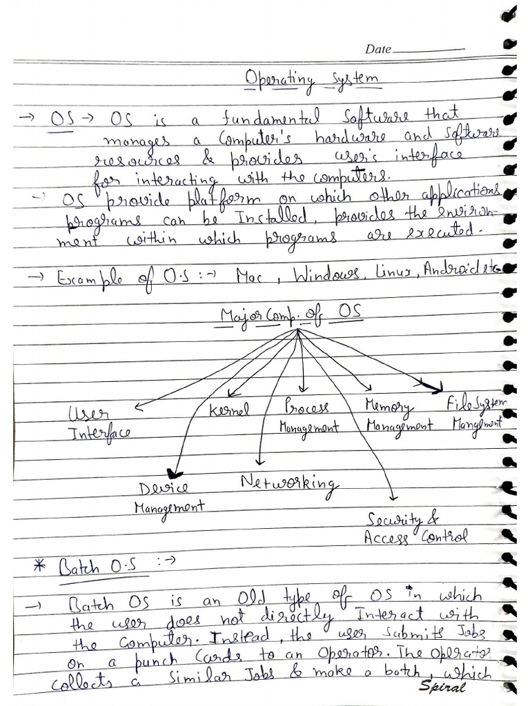 OS Handwritten Notes | PDF