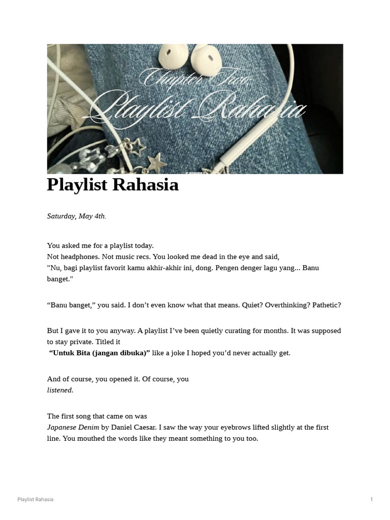 Secret Playlist Love Letter | PDF