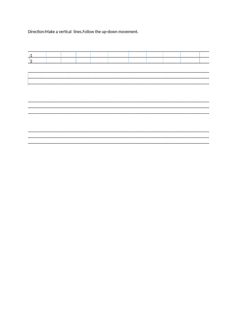 Vertical Line Drawing Instructions | PDF