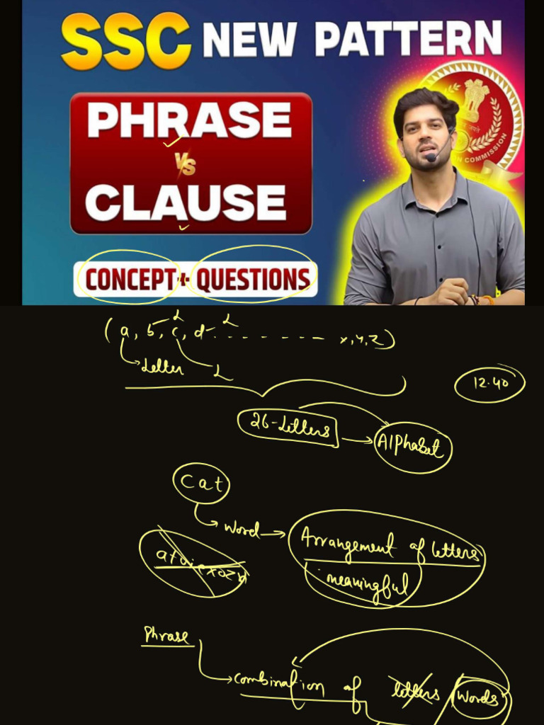 Clause Vs Phrase | PDF