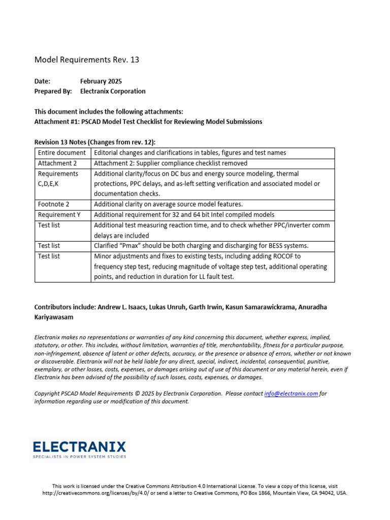 PSCAD Model Requirements Rev. 13 | PDF | Electrical Engineering ...