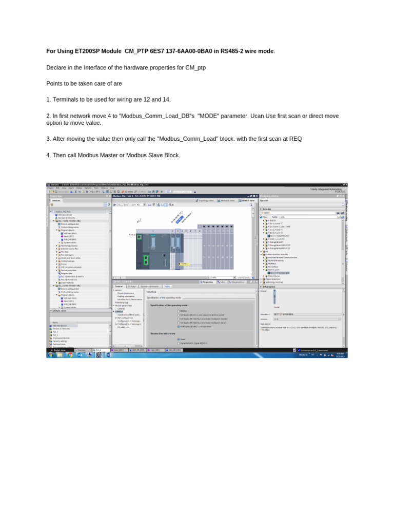 ET200SP CM_PTP Wiring Guide | PDF