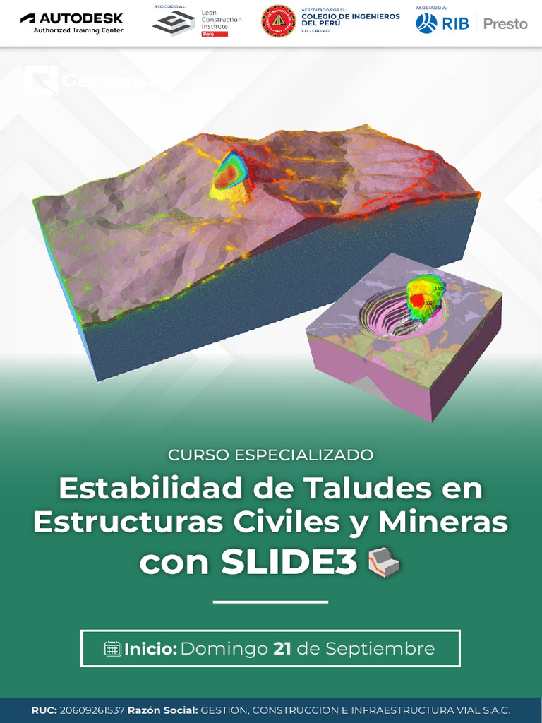 Curso de Estabilidad de Taludes 3D | PDF | Minería | Ingeniería