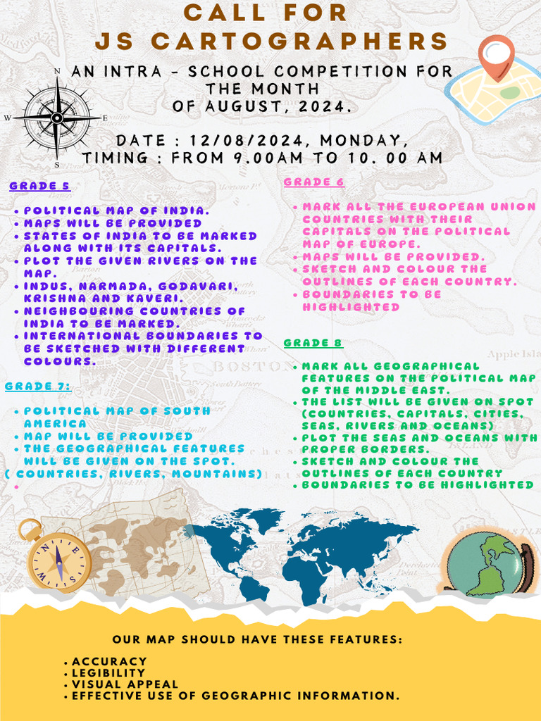 Political Map Competition for Grade 5 | PDF