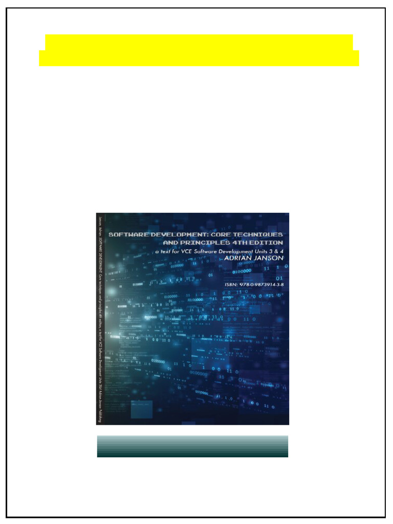 VCE Software Development Core Techniques and Principles 4th Edition ...
