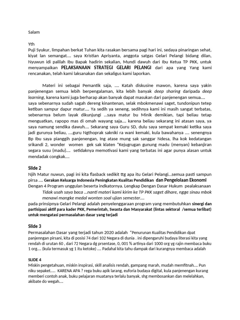 Strategi Gelari Pelangi untuk Pendidikan | PDF