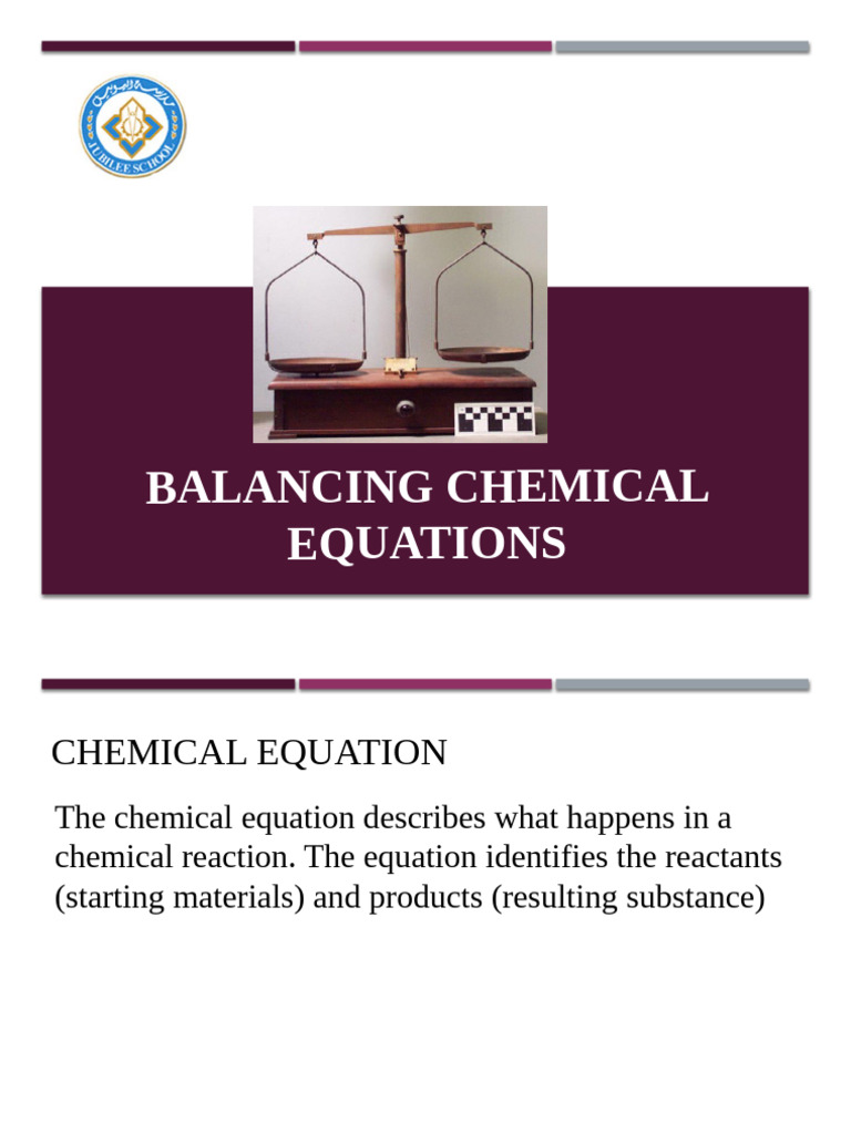 How to Balance Chemical Equations | PDF | Chemical Substances ...