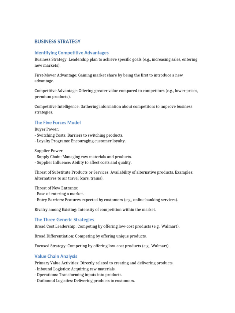Business Strategy Diagram | PDF