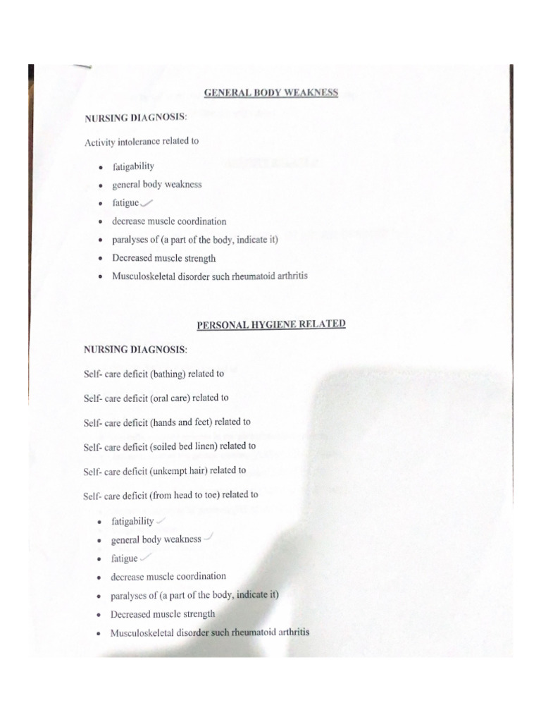 General Body Weakness | PDF