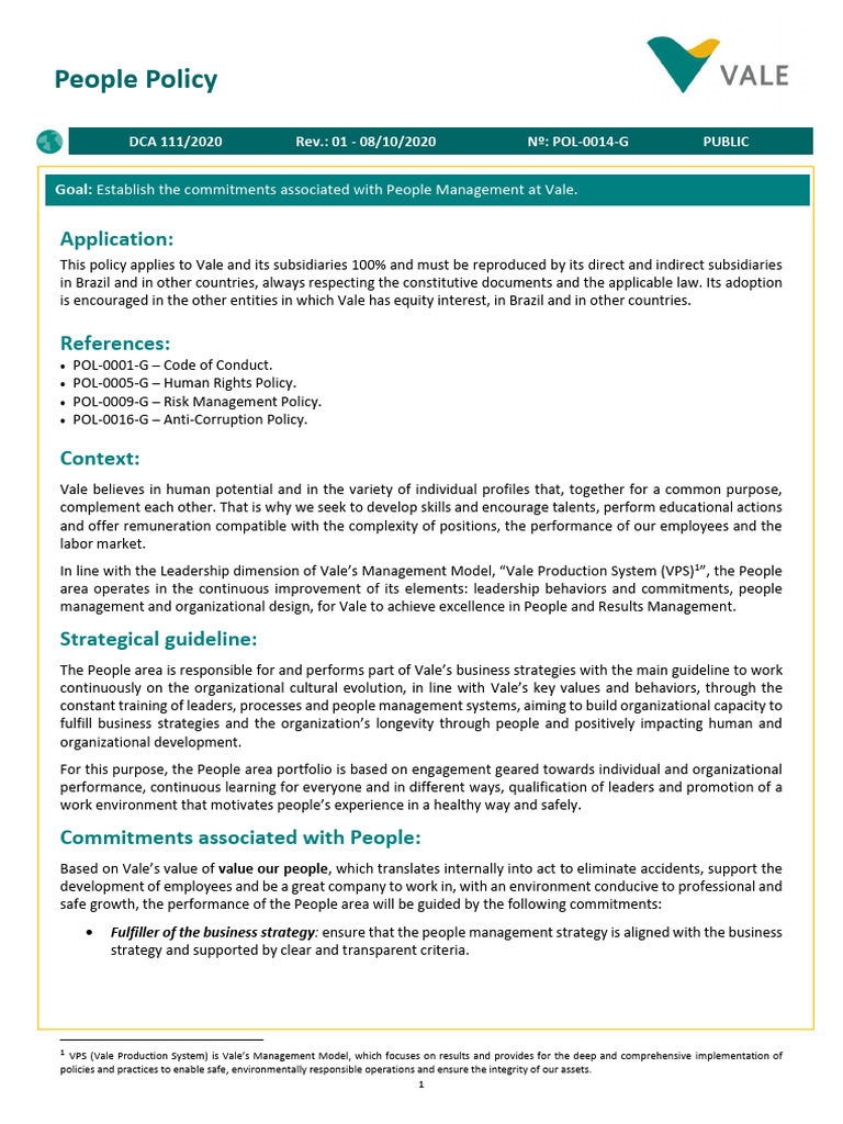 People Policy | PDF | Strategic Management | Policy