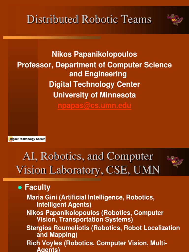 Papanikolopoulos | PDF | Darpa | Artificial Intelligence