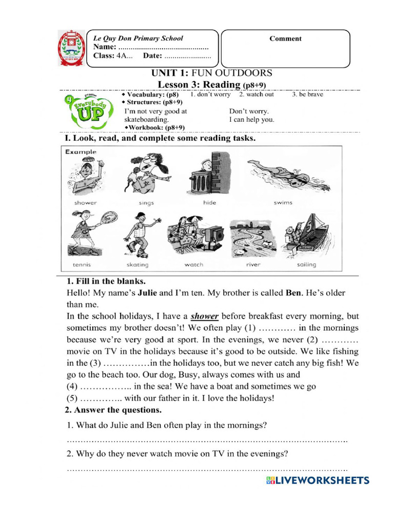 Unit 1 Lesson 3 Reading | PDF