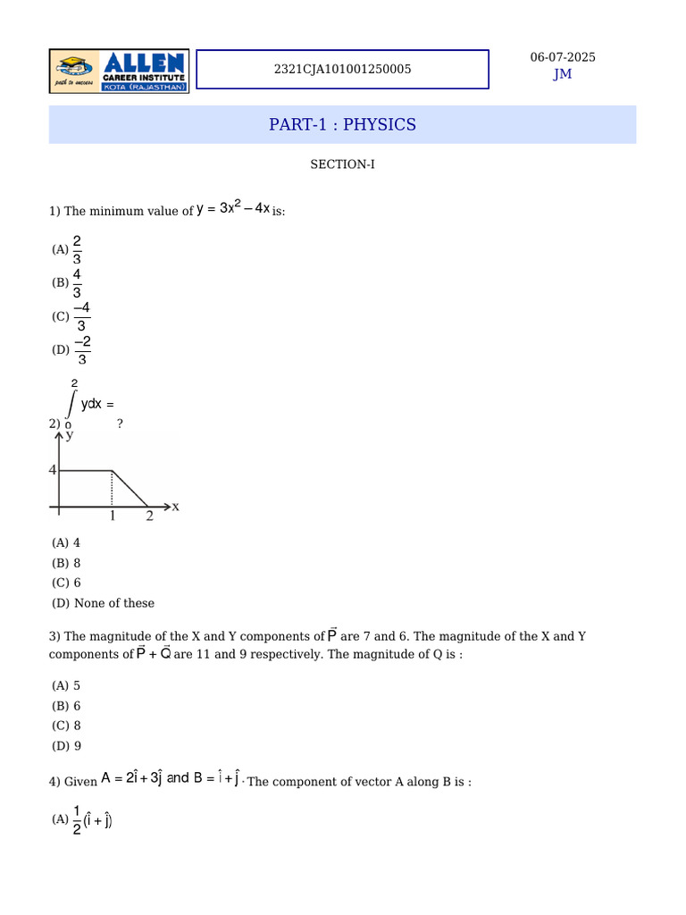Physics and Chemistry Exam Questions | PDF | Acceleration | Atoms