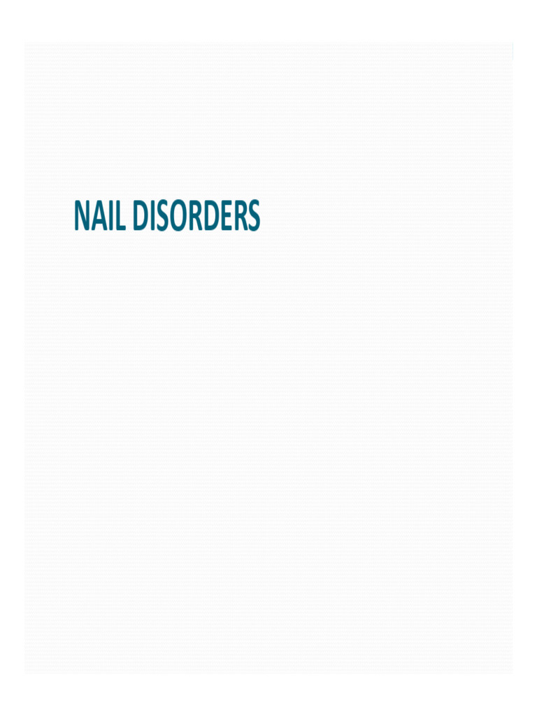 Common Nail Disorders Explained | PDF