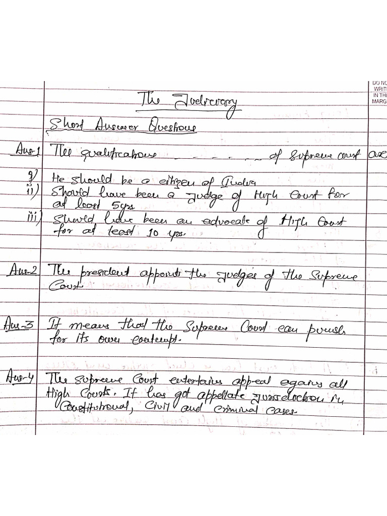 The Judiciary Class 8 | PDF