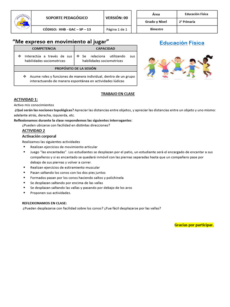 Actividades Lúdicas para 2° Primaria | PDF