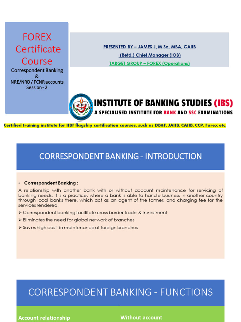 Correspondent Banking Overview and Functions | PDF | Banks | Foreign ...