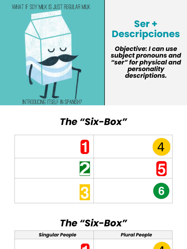 Gramatica - Subject Pronouns + Ser | PDF | Numero Gramatical