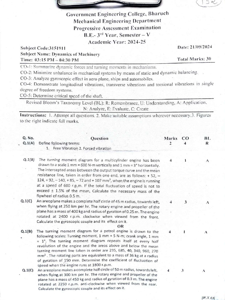 5 Sem - Mid Exam 2024 | PDF