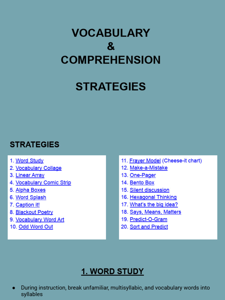 Linear Array Vocabulary Strategies | PDF | Temperature | Fahrenheit