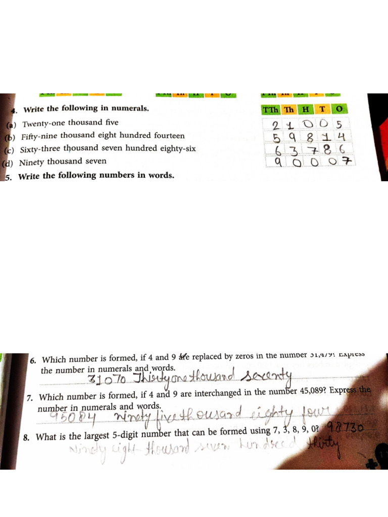 Class 4th ch1 Maths | PDF