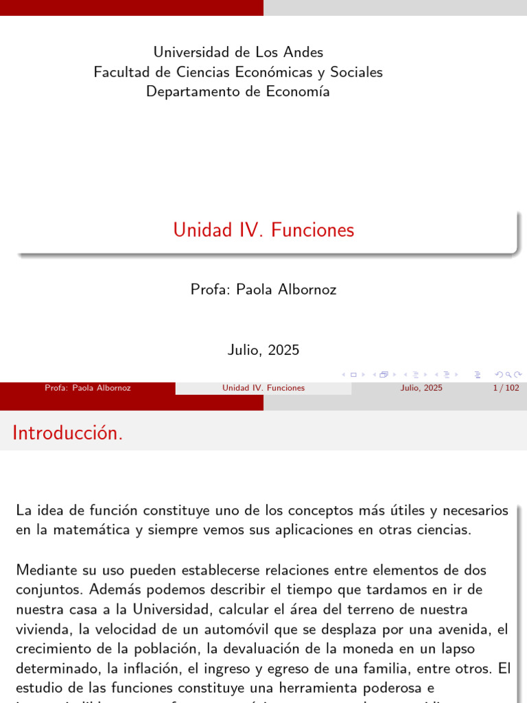 Introducción A Las Funciones Matemáticas Pdf Función Matemáticas