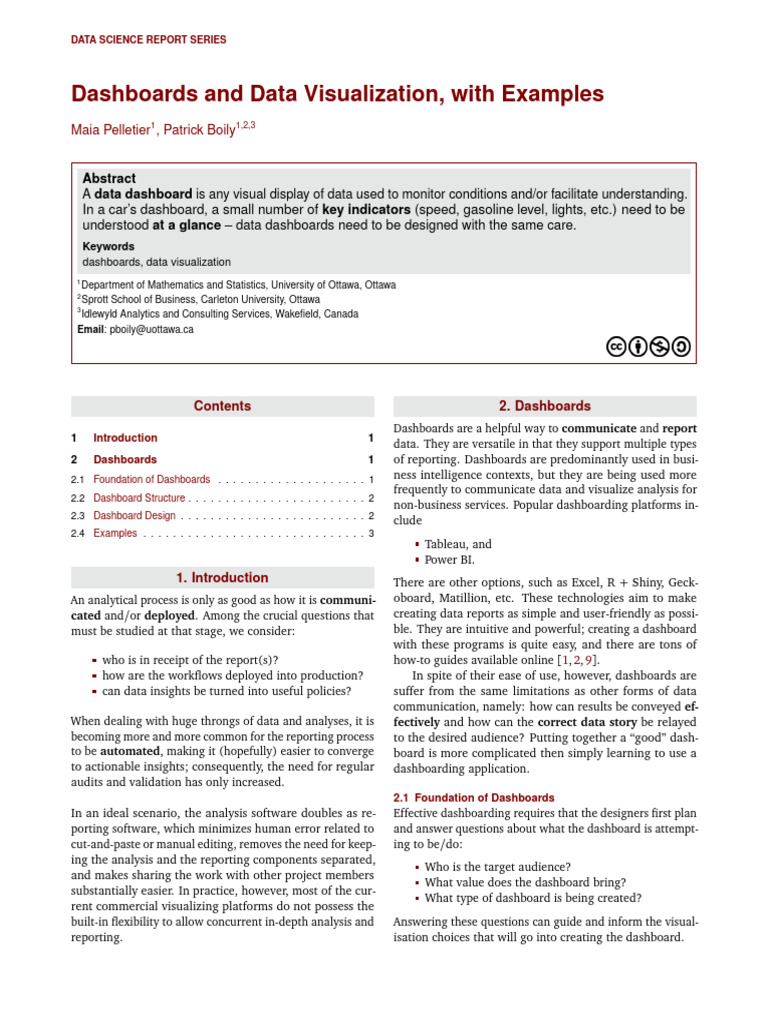 Data Dashboards: Design & Examples | PDF | Computing | Information ...