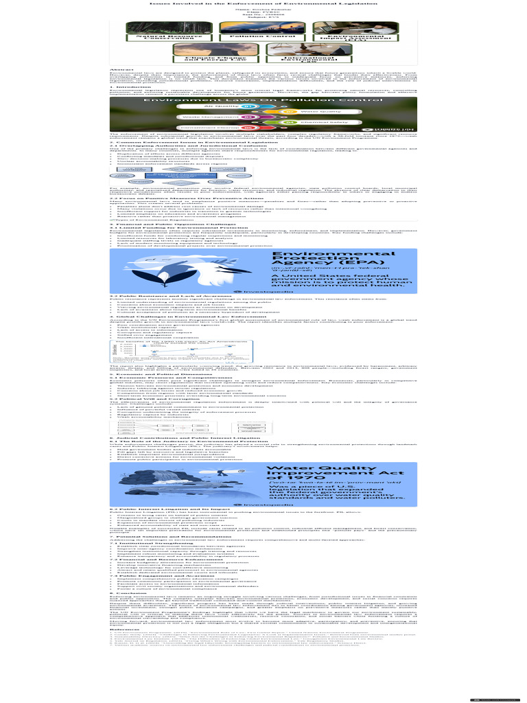 Challenges in Environmental Law Enforcement | PDF | Environmental Law ...