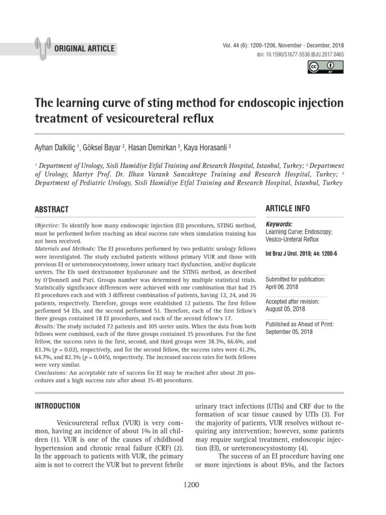 9 - The Learning Curve of Sting Method For Endoscopic Injection ...