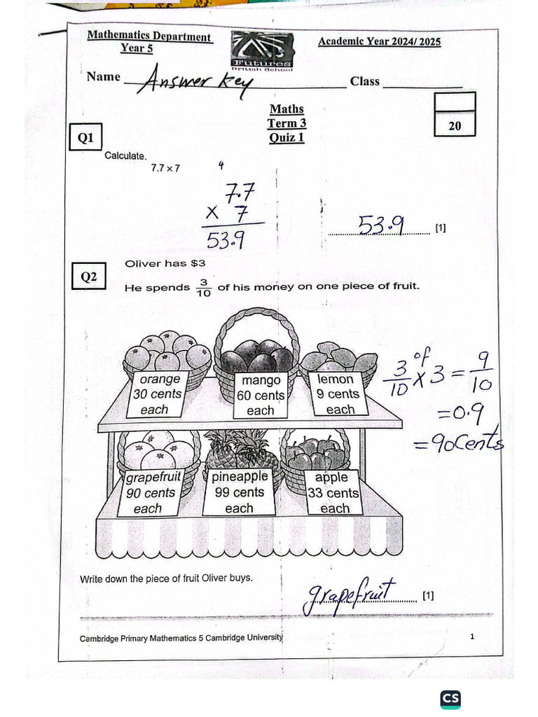 Term 3 Quizzes Answer Key | PDF