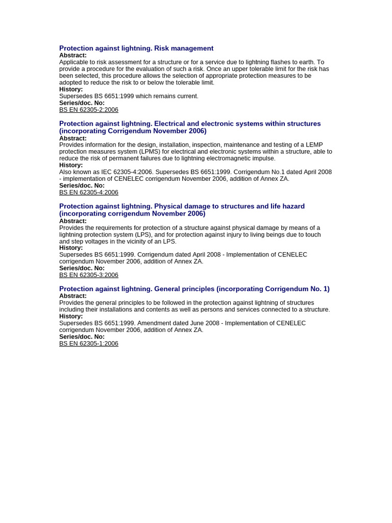 Lightning Protection Risk Management | PDF