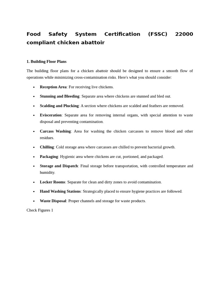 Chicken Abattoir Floor Plan & Process | PDF | Slaughterhouse | Animal ...