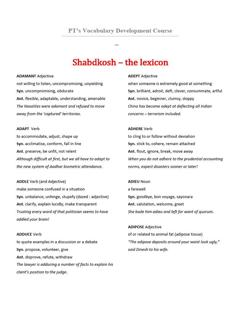 Vocabulary for Relentless Debates | PDF | Speech | Word