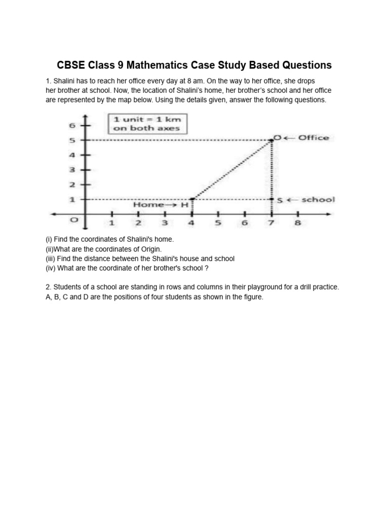 Class 9 Maths Case Study Questions | PDF | Euclidean Geometry ...