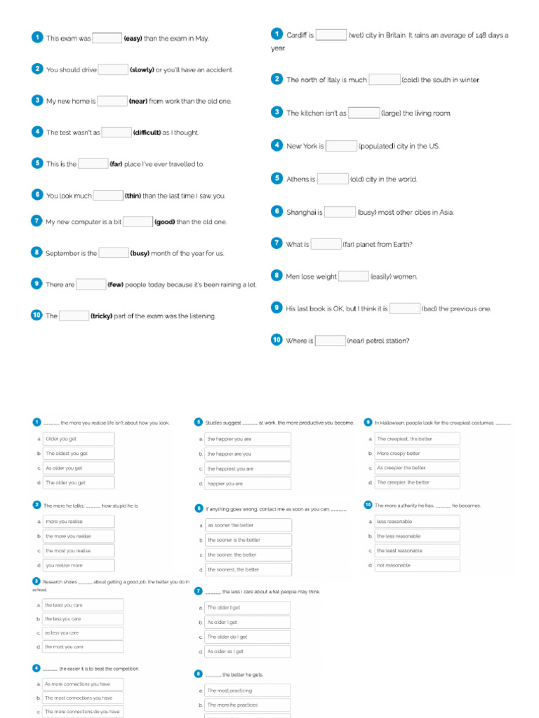 Compar Superl Activities | PDF