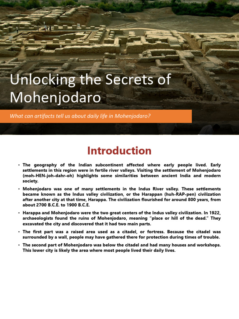 Unlocking The Secrets of Mohenjodaro | PDF | Storm Drain