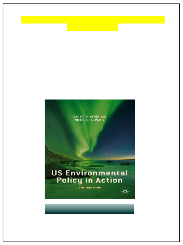 US Environmental Policy in Action Sara R. Rinfret Available Full ...