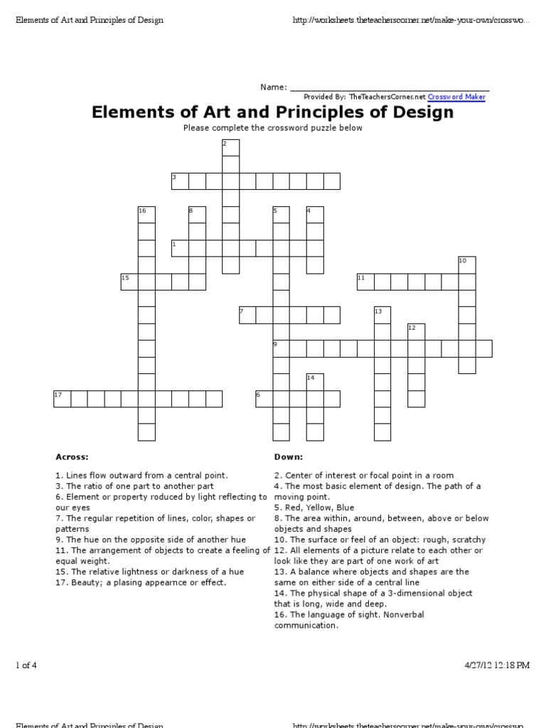 Elements of Design Activity | PDF | Color | Vision