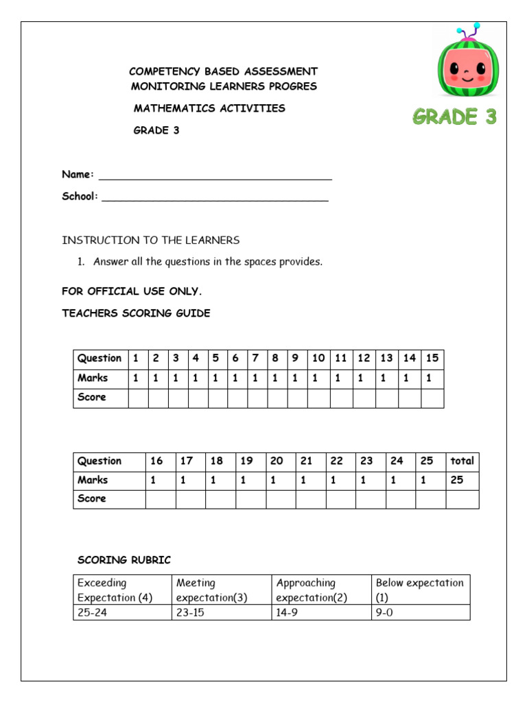G3 Mathematics | PDF