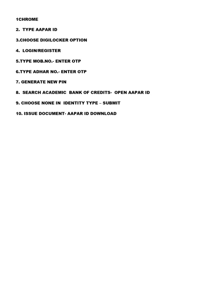 Aapar Id Generate | PDF