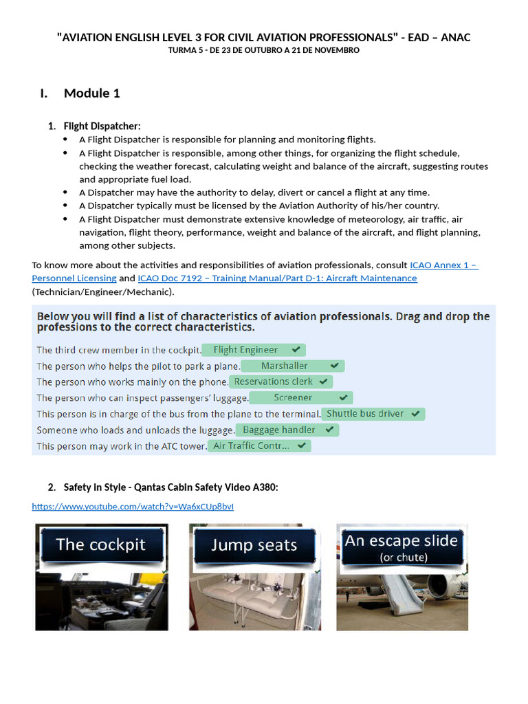 Aviation English Level 3 Overview | PDF | Runway | Instrument Flight Rules