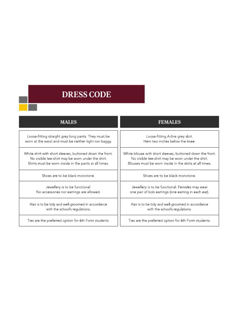 Dress Code | PDF